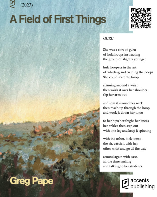 “Guru” from A FIELD OF FIRST THINGS by Greg Pape | Accents Publishing Blog